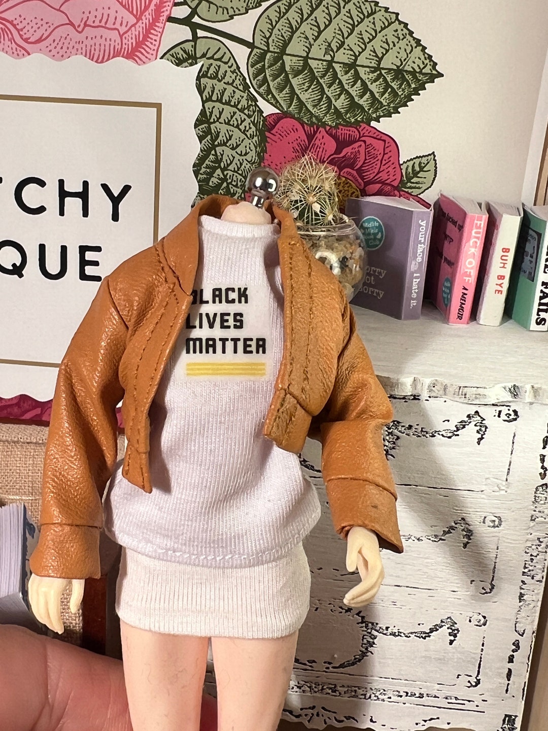 Tbleague Phicen 1/12 Jacket Female Coat Leather Clothes for 6 Inch Doll ...