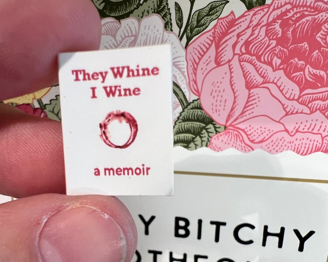 Wine Whine Memoir MINIATURE Book 1/12 Dollhouse Diorama Phicen ...
