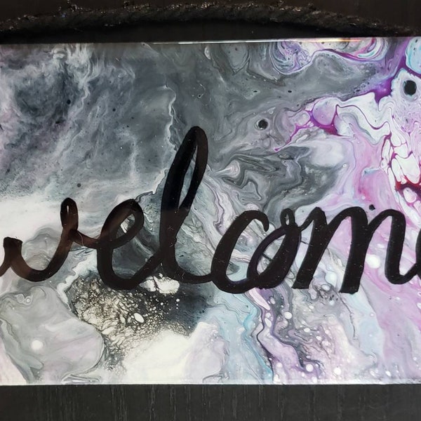 Paint Pouring Signs - Etsy