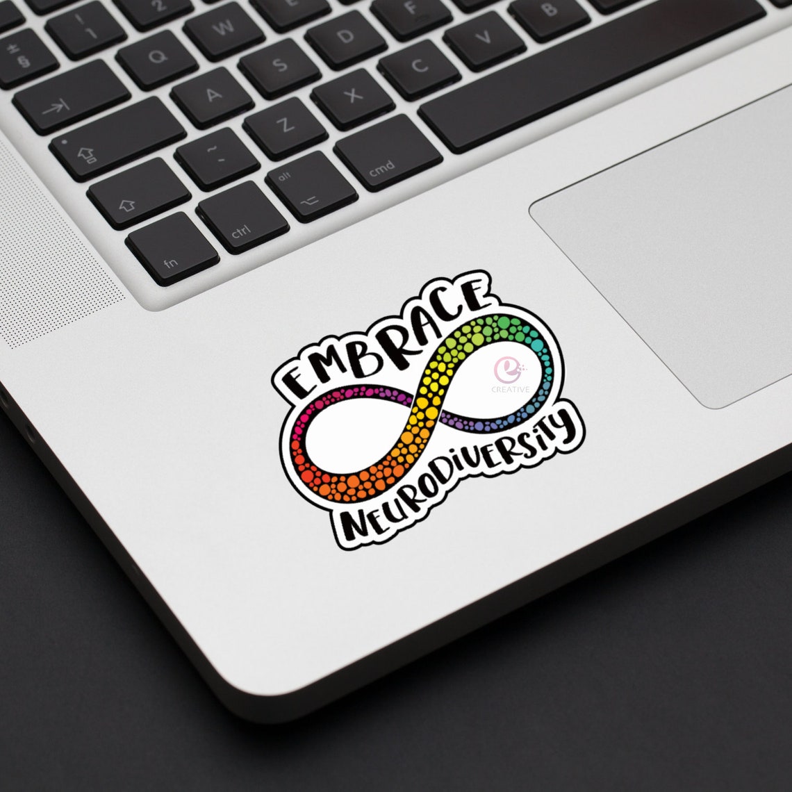 Embrace Neurodiversity Infinity Symbol Vinyl Sticker: Water Resistant ...