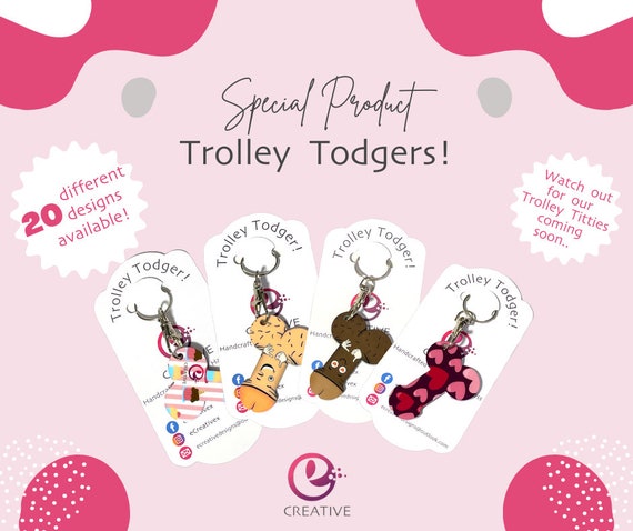 Novelty Shopping Trolley Token Trolley Todger Willy Trolley - Etsy