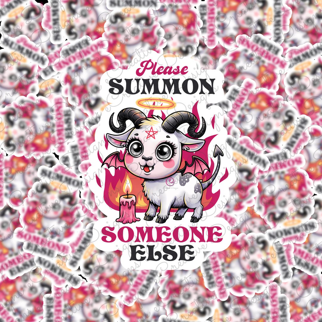 Summon Someone Else, Baphomet Vinyl Sticker: Water Resistant - Etsy