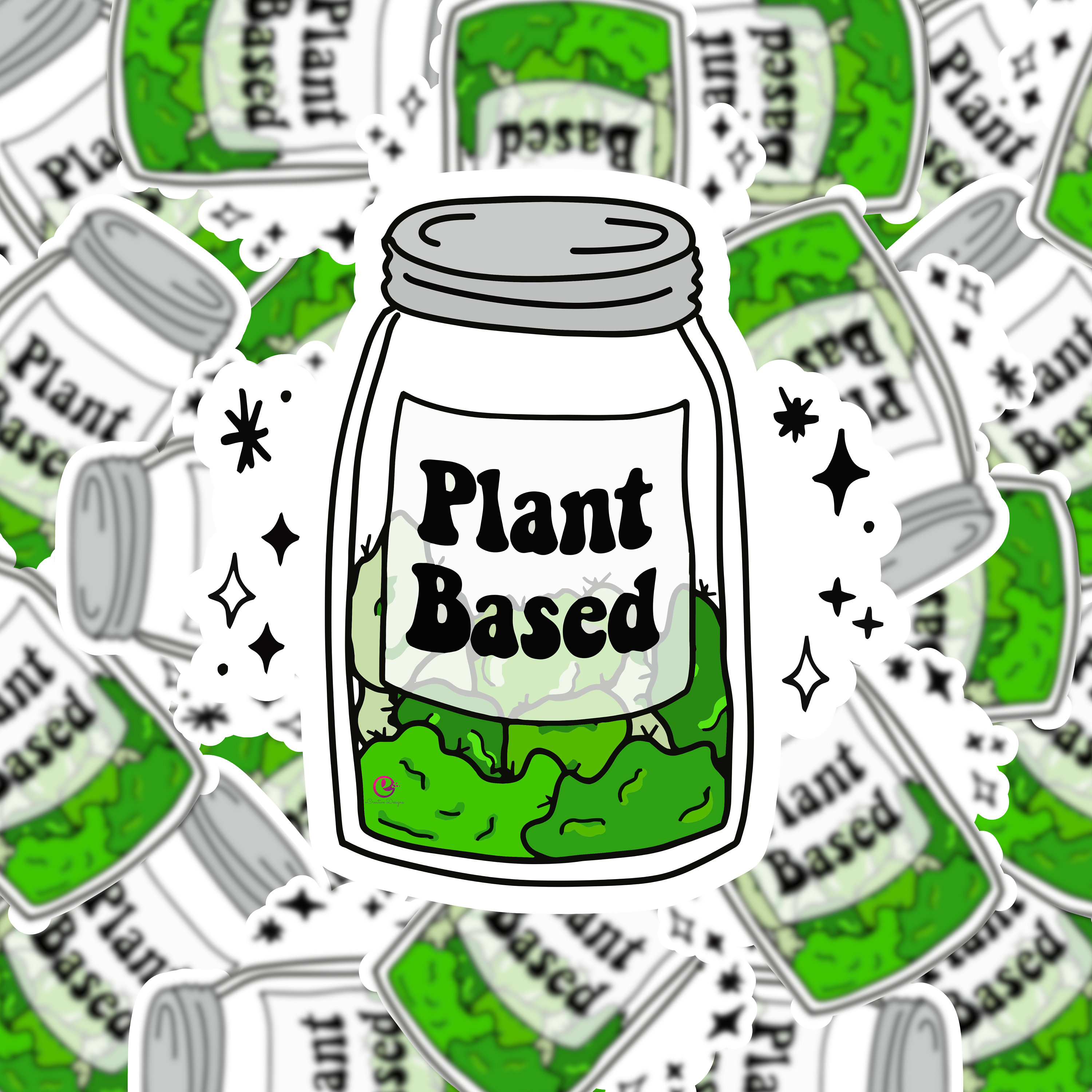 Plant Based, Weed Vinyl Sticker, Water Resistant, Die Cut, Laptop ...