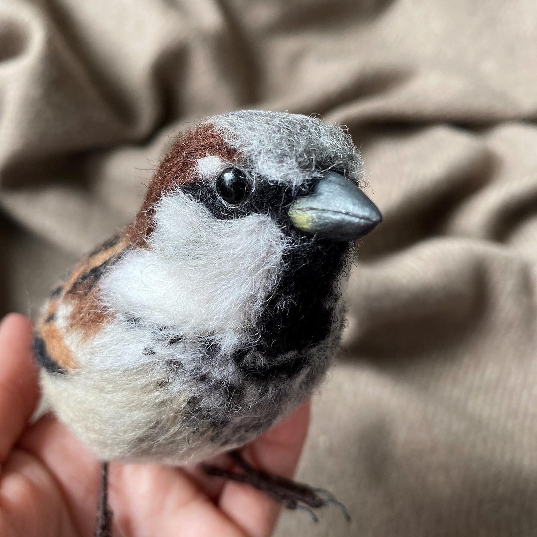 Sparrow in Wool. Felting Wool Birds Hand Made Souvenirs - Etsy