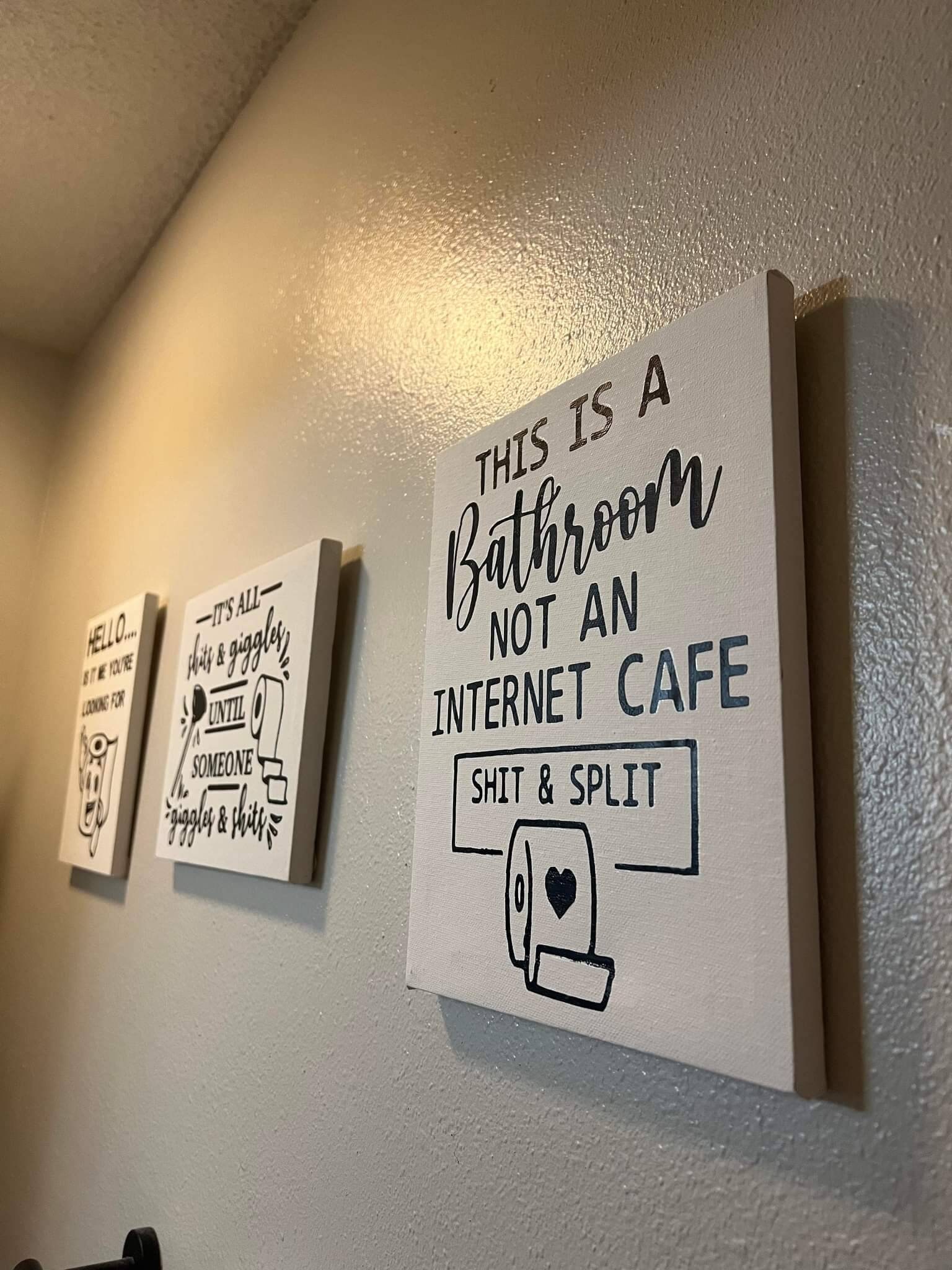 Funny Bathroom Sign - Etsy