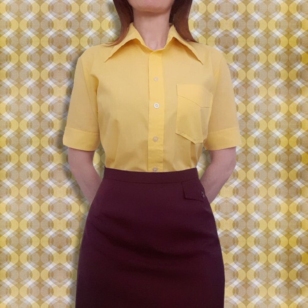 1970s Brutus Trimfit Shirt Yellow Brutus Trimfit Skinhead Suedehead ...