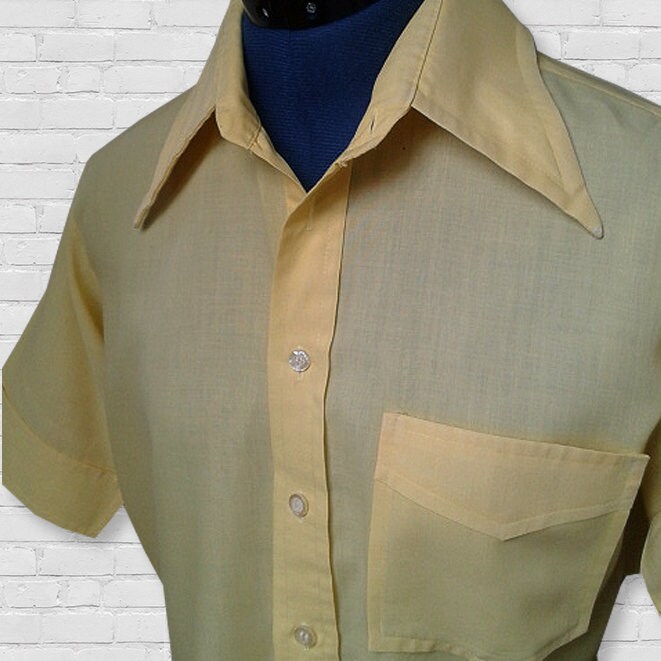 1970s Brutus Trimfit Shirt Yellow Brutus Trimfit Skinhead Suedehead ...