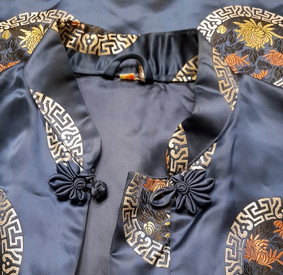 1950s Chinese Satin Gown | Vintage Oriental Mandarin … - Gem