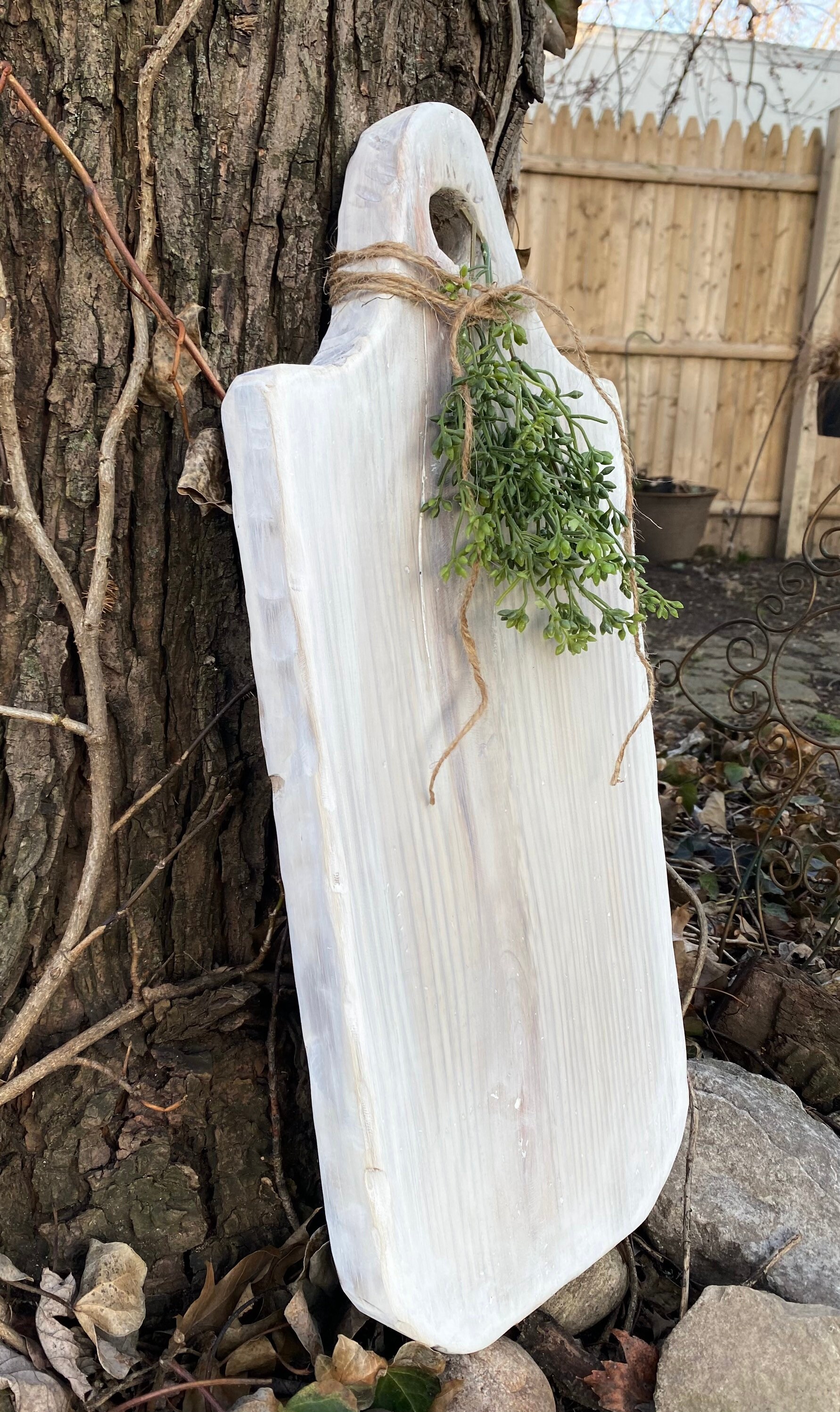 Large Breadboard Decor Vintage Inspired, Farmhouse Cutting Board, White ...