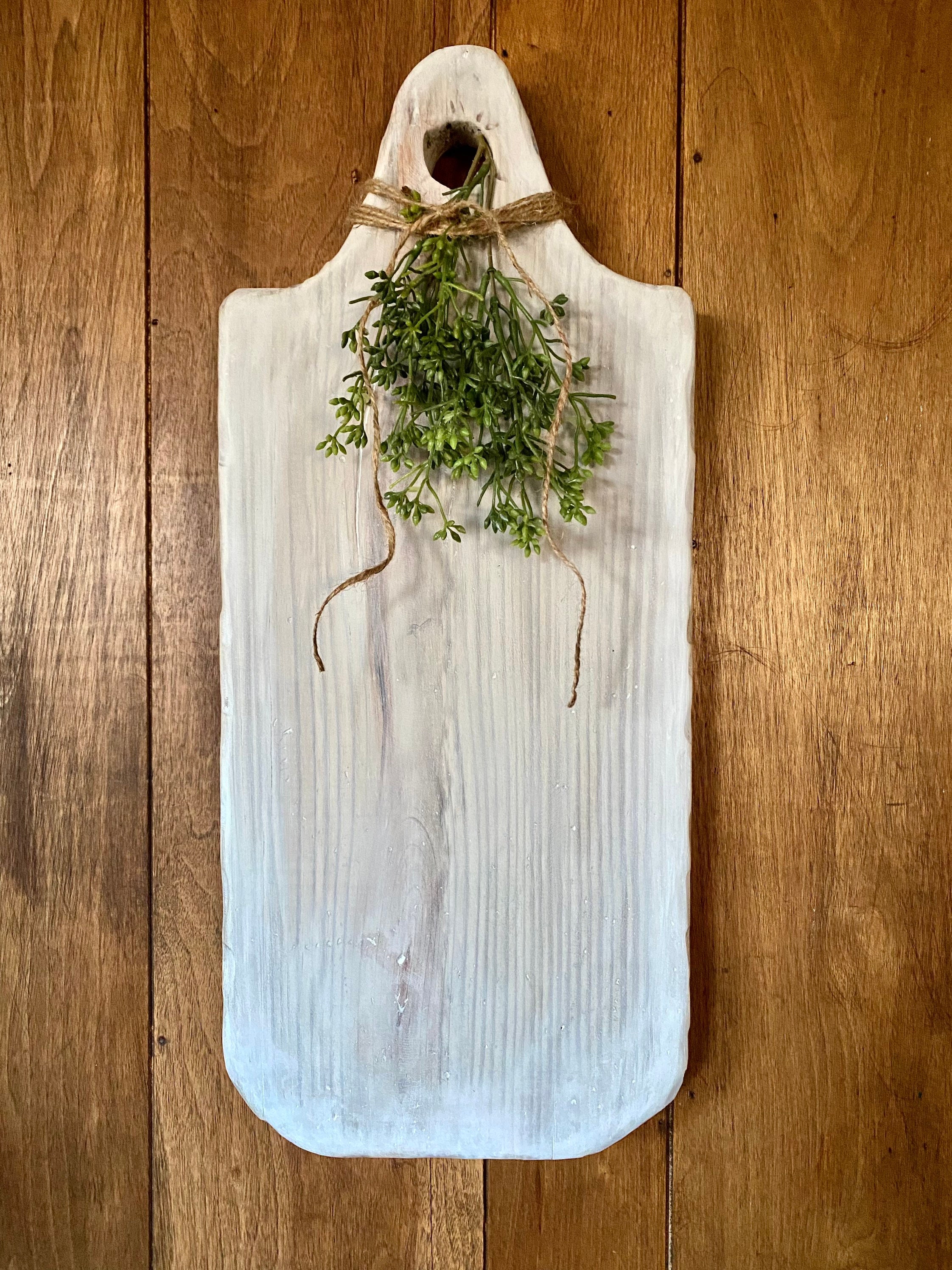 Large Breadboard Decor Vintage Inspired, Farmhouse Cutting Board, White ...