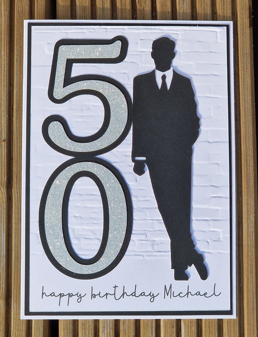 Personalised Happy Birthday Card Man Male Masculine Any Age, Any Name ...