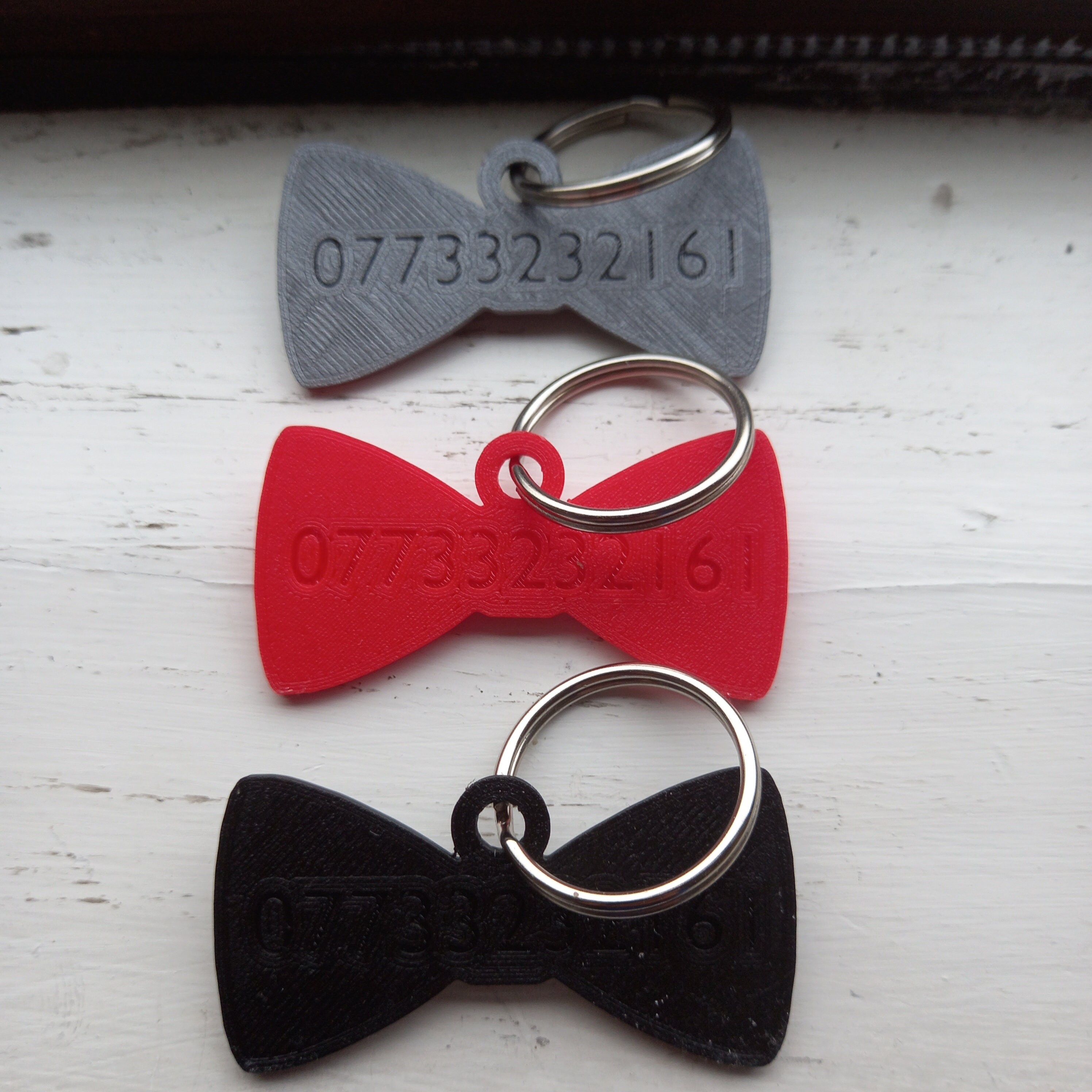 Personalised Dog/cat 3D Printed Tags in the Shape of a Bow Tie - Etsy