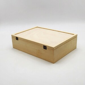 Wooden Keepsake Box With Latch, 11"l X 8" W X 3"h Wooden Box, Gift Box ...