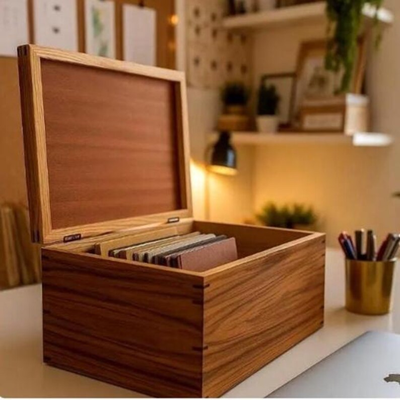 Hickory Wood With Bubinga Veneered Lid Keepsake Box, Gifts for Her ...