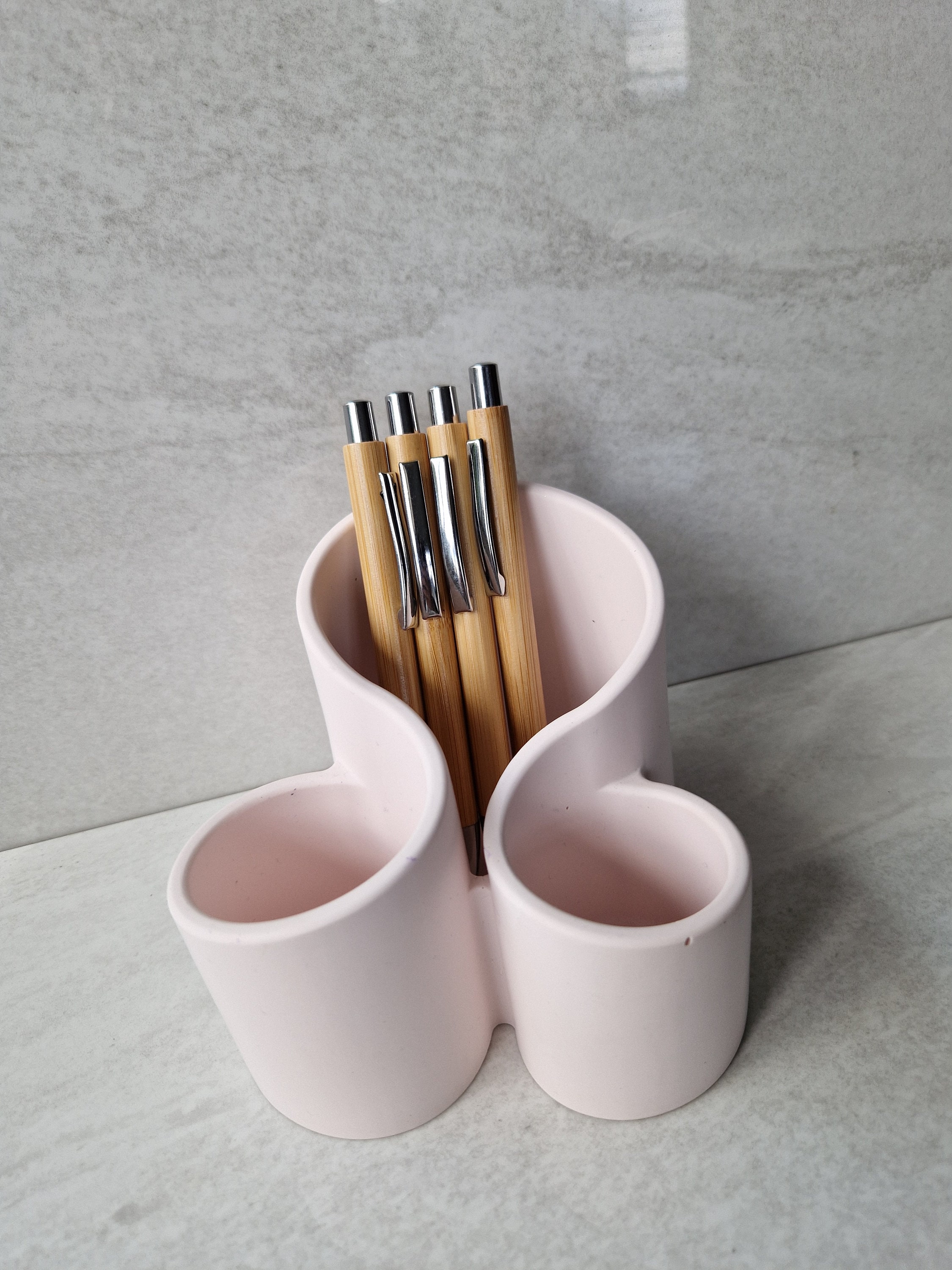 Large Pastel Pink Pen Pot Desk Storage Organiser - Etsy UK