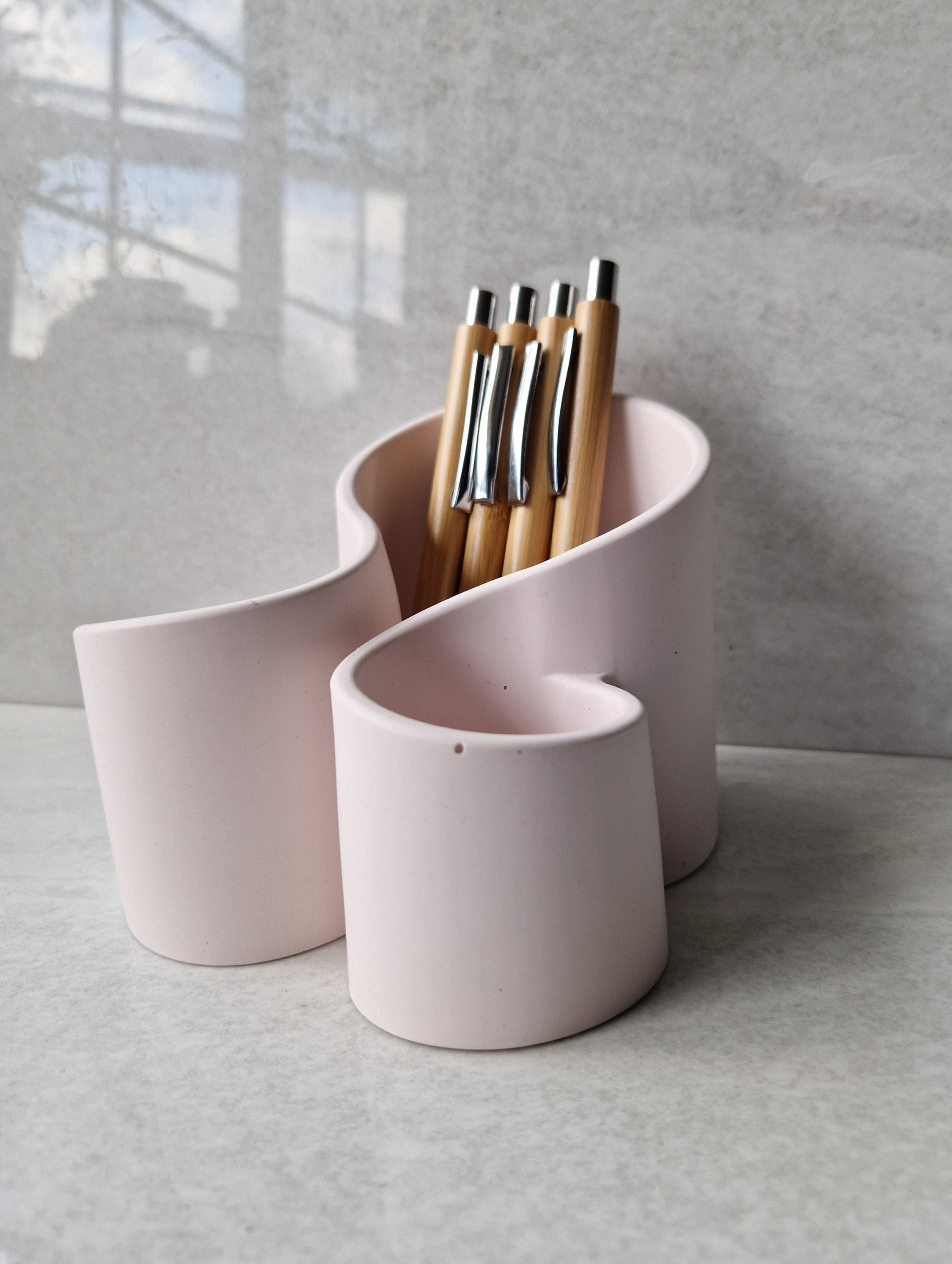 Large Pastel Pink Pen Pot Desk Storage Organiser - Etsy UK