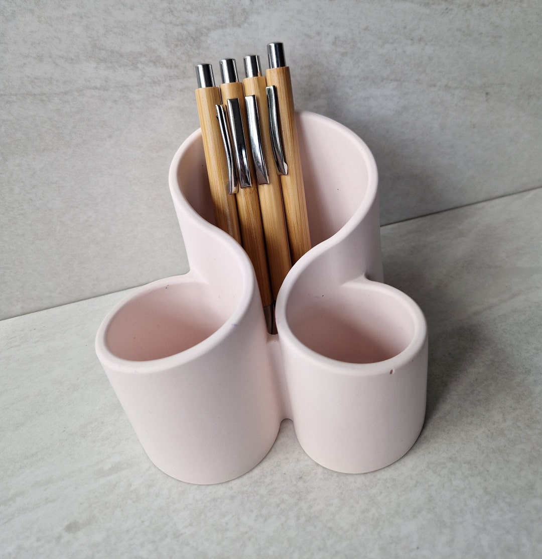 Large Pastel Pink Pen Pot Desk Storage Organiser - Etsy UK