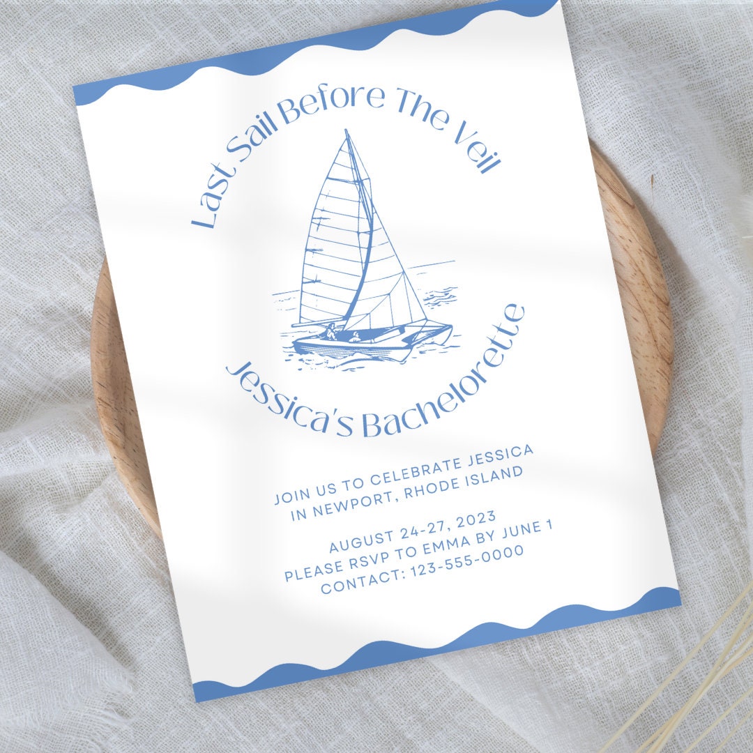 Last Sail Before the Veil Bachelorette Party Itinerary - Etsy