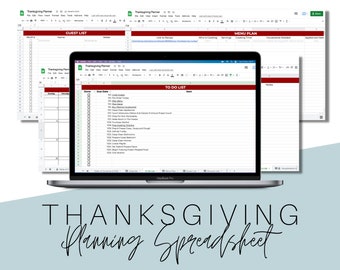 Thanksgiving Excel | Etsy