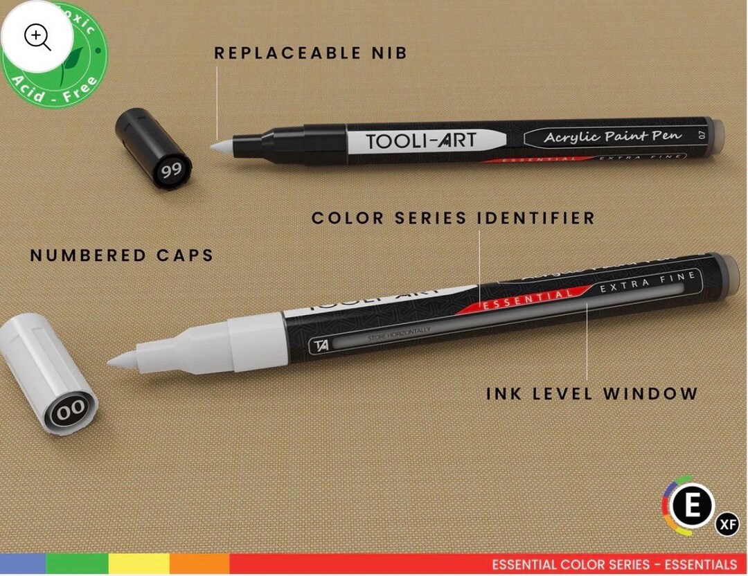 Tooli-art Acrylic Markers With Extra-fine 0.7mm Tip, Sold Individually ...