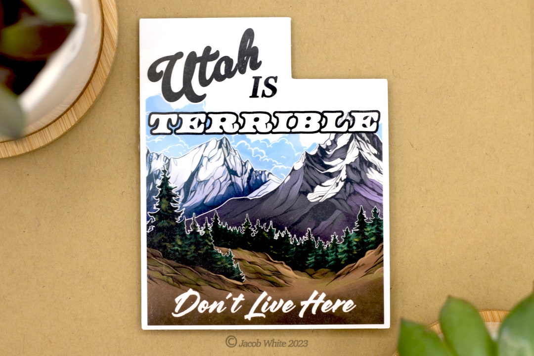 Funny Utah Outdoor Sticker Premium Waterproof Die Cut Vinyl Decal for ...