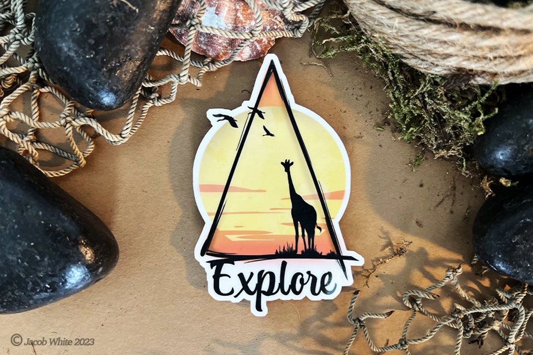 Explore | Water Bottle Sticker | Waterproof | Die Cut | Vinyl Sticker ...