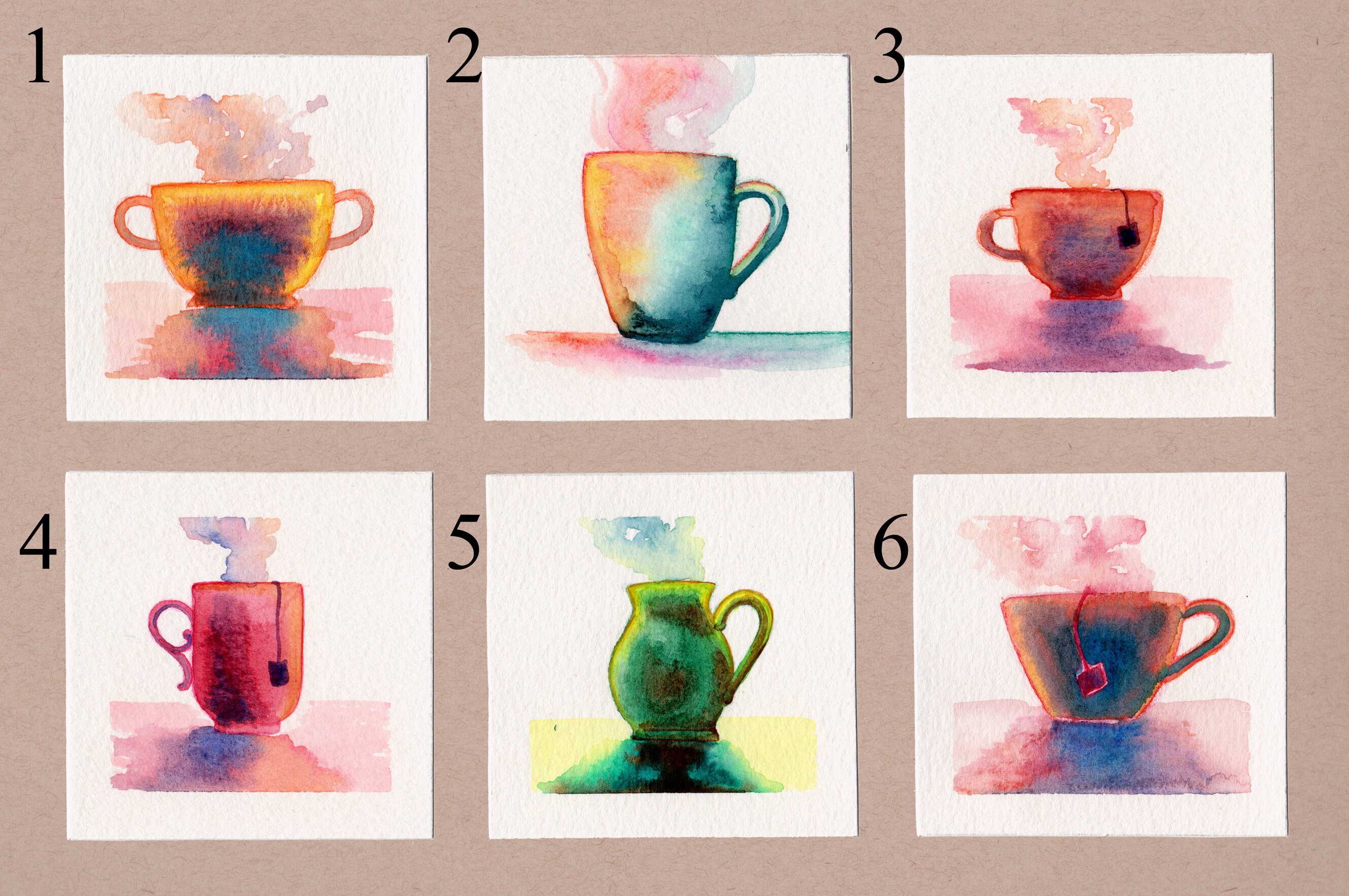 Original Mini Gouache & Watercolor Food Paintings - Etsy