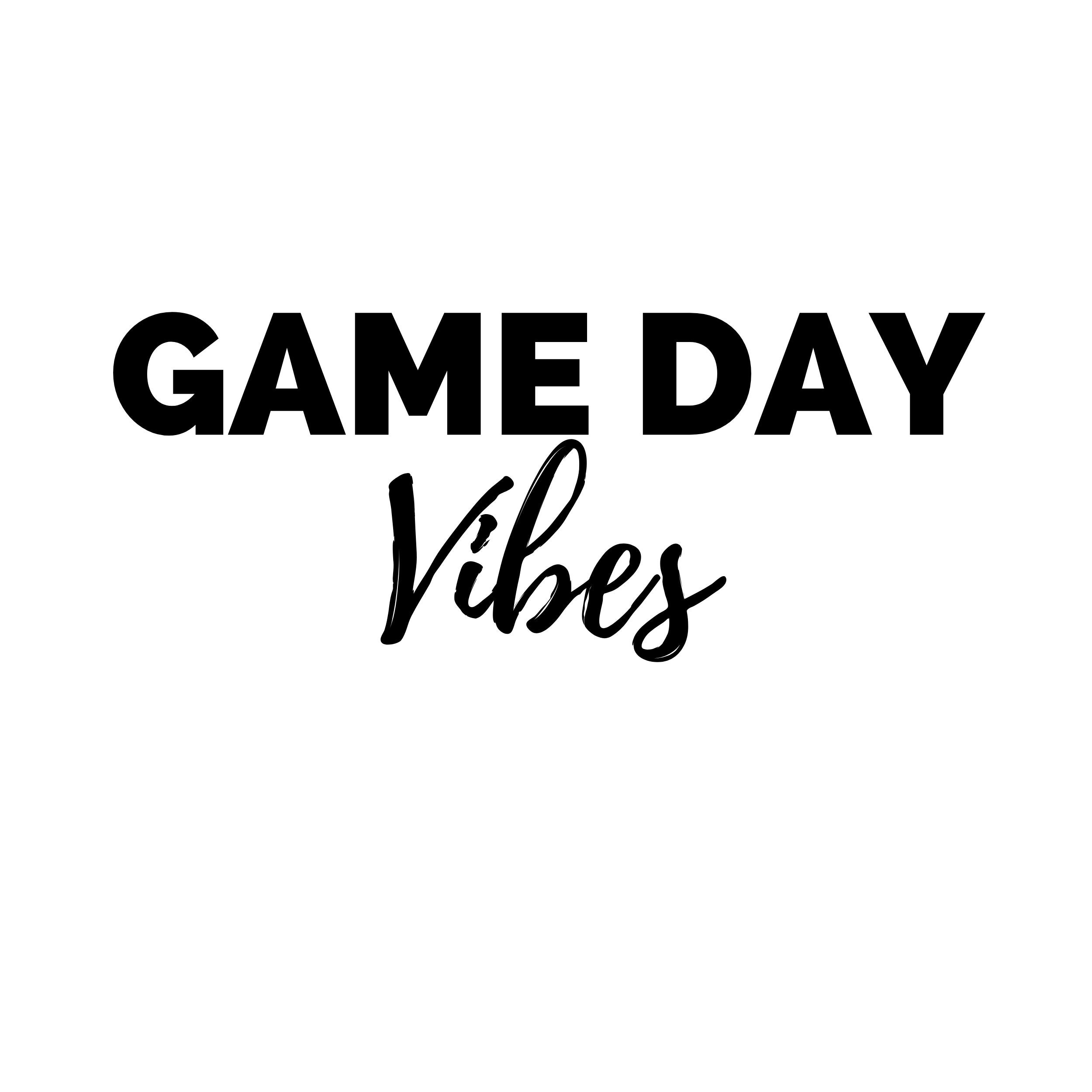 Game Day Vibes SVG File, PDF File, INSTANT Digital Download - Etsy