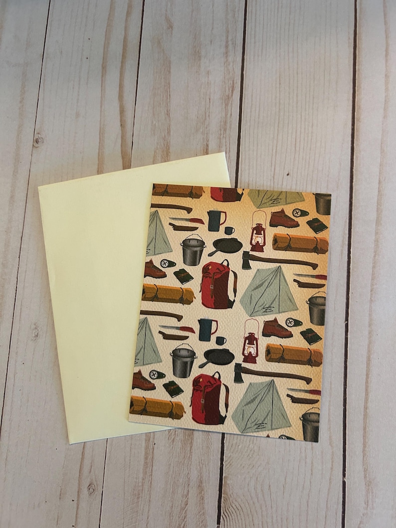 Card Making Kit (6 Cards) / Outdoors Birthday Themed - Etsy