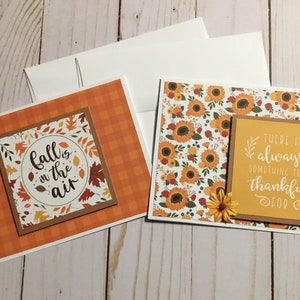 Handmade Fall / Thanksgiving Greeting Card Set of 4 - Etsy