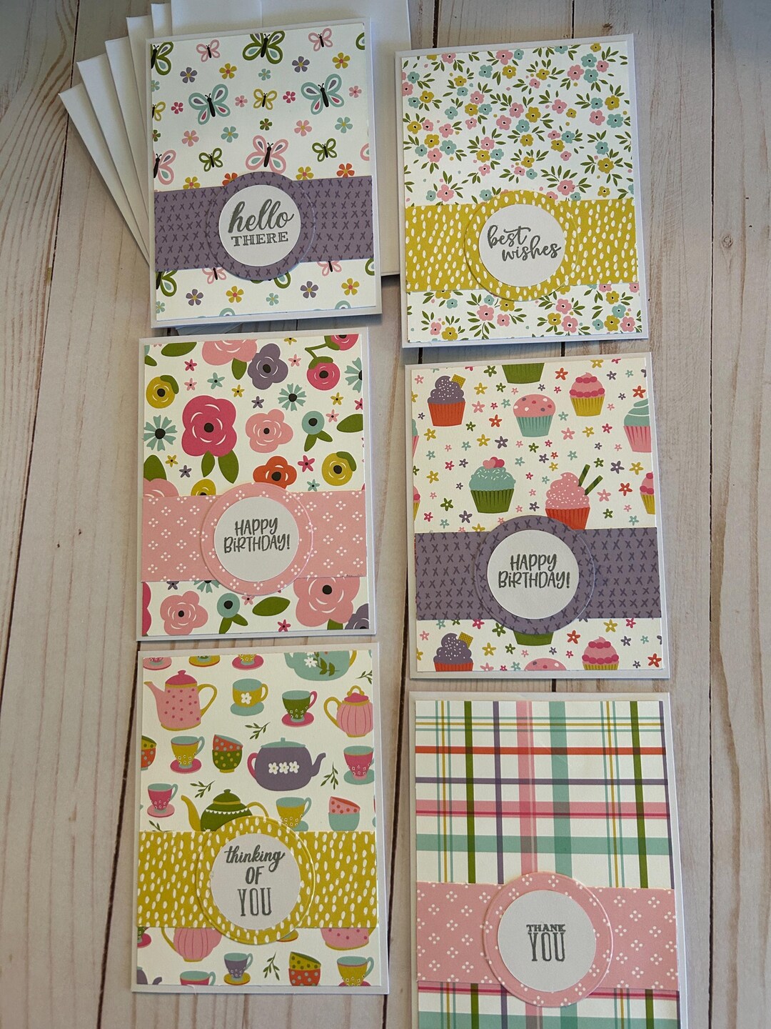 Handmade Card Set - Set of 6 / Variety / Spring Summer Theme - Etsy