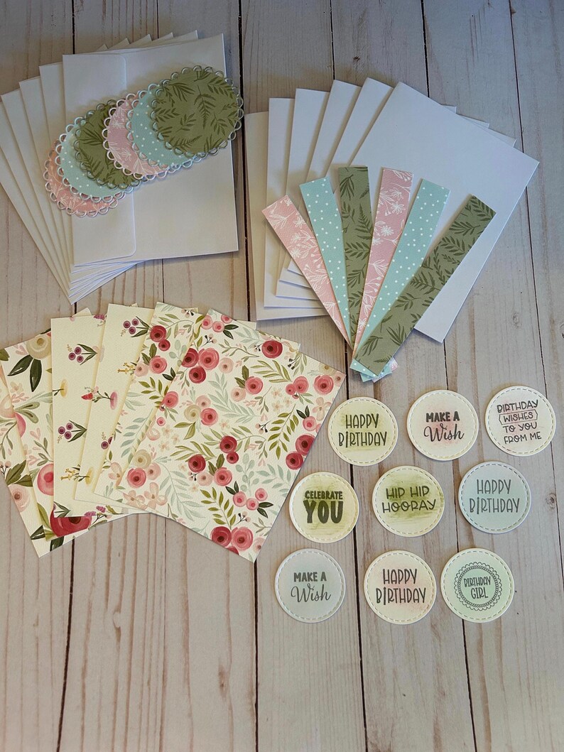 Card Making Kit (6 Cards) / Birthday Themed - Etsy