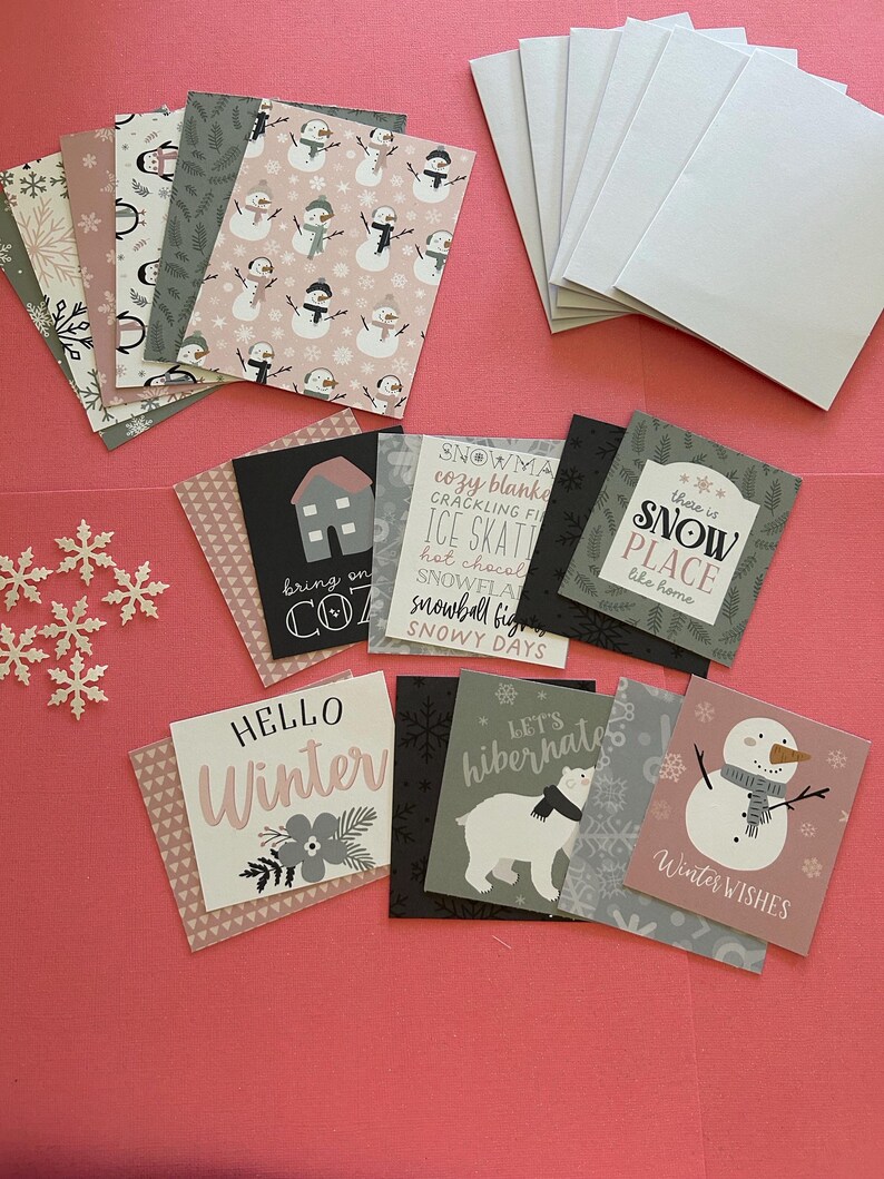 Card Making Kit / Winter Themed - Etsy