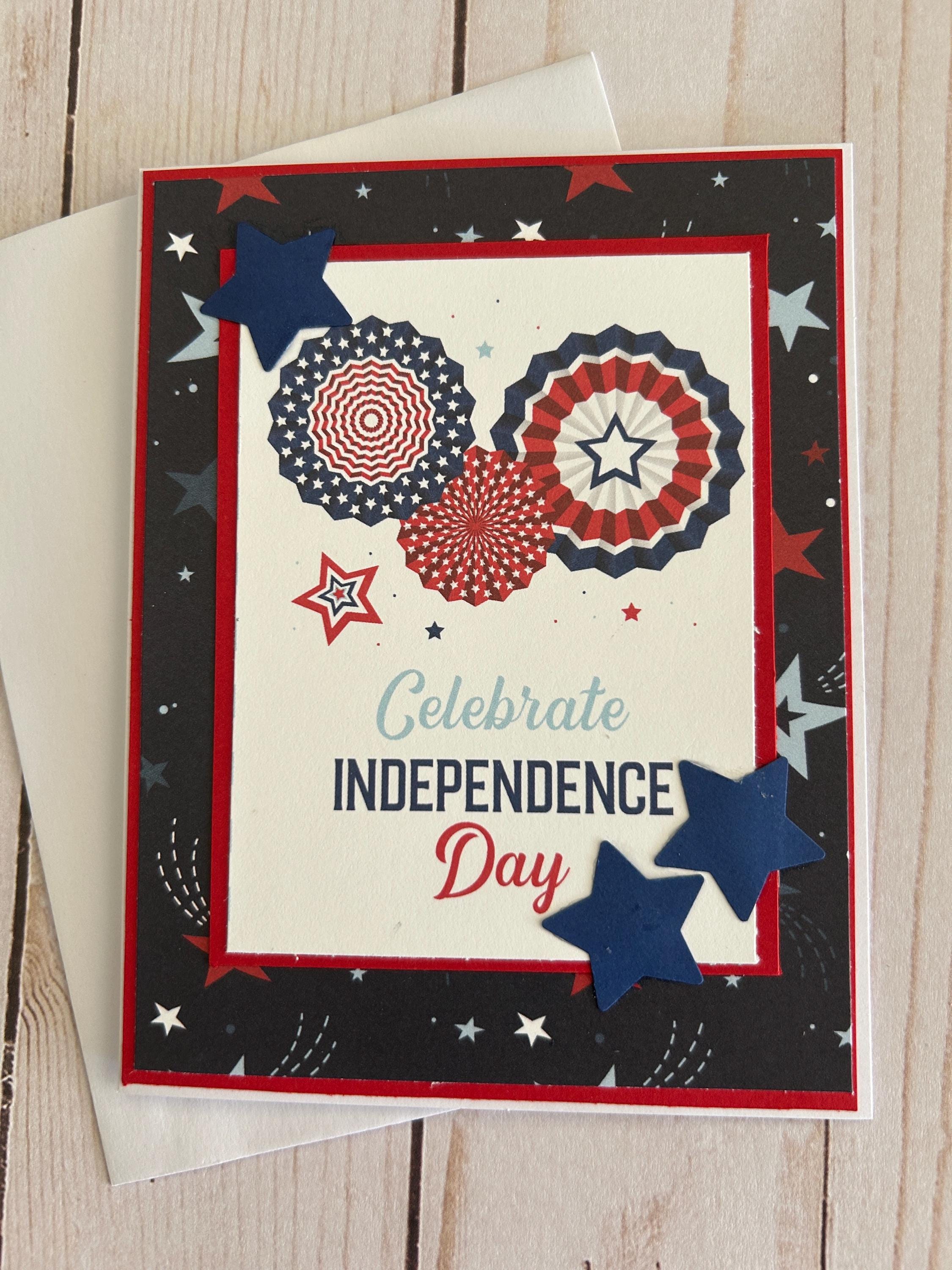 Card Set - Set of 6 Homemade Cards / 4th of July - Patriotic Themed - Etsy