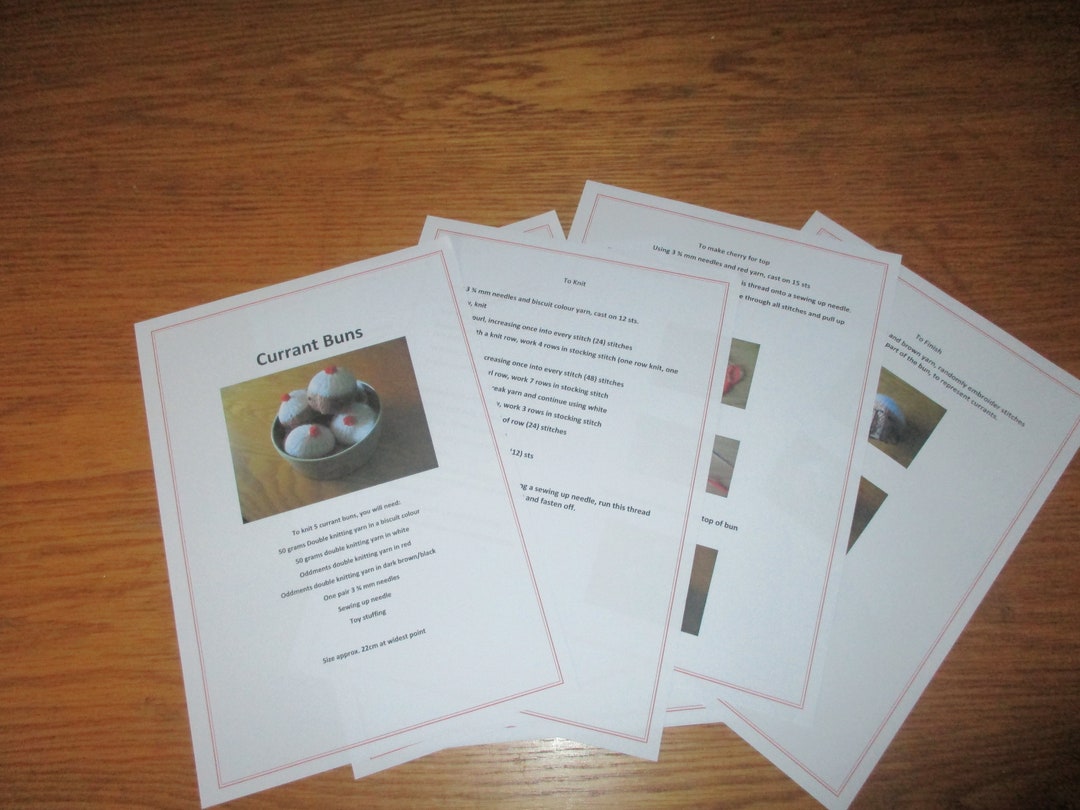 Currant Buns Knitting Pattern - Etsy