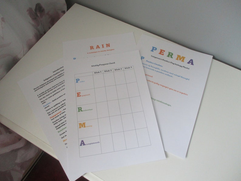 PERMA - Positive Psychology Model - Etsy