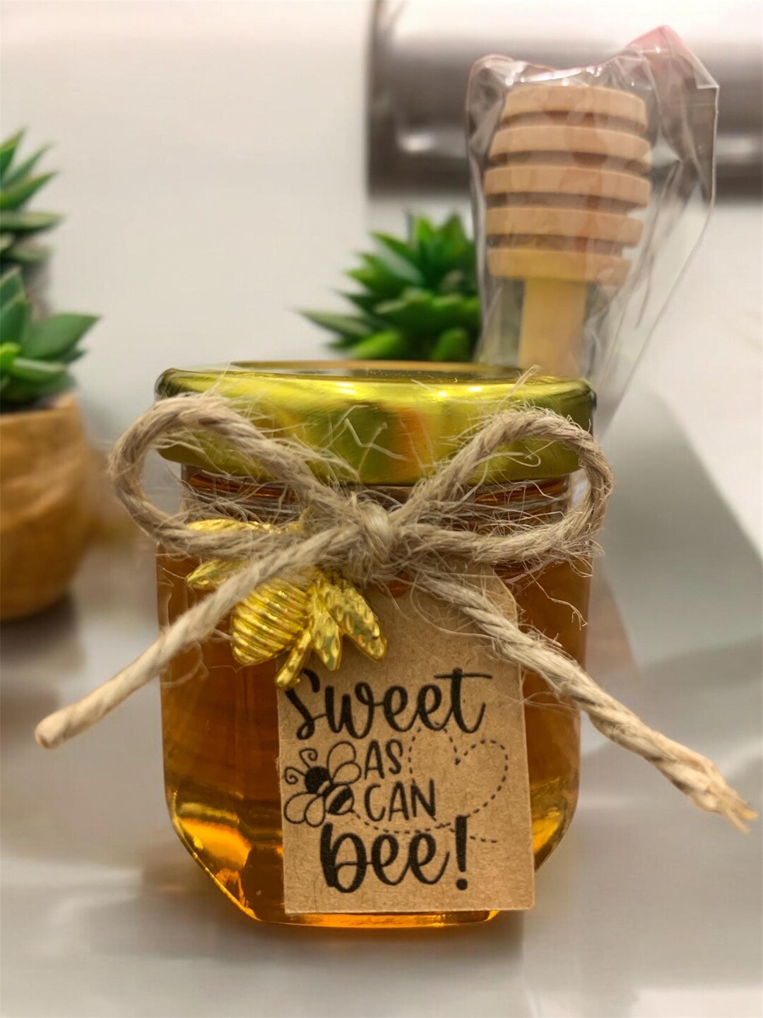 Sweet as Can Bee Mini Honey Jar Favors, Honey Jar Wedding Favors, Honey ...