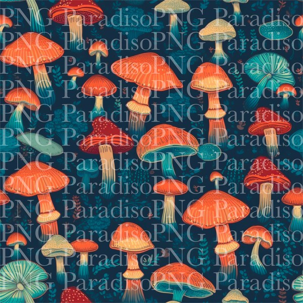 Mushroom Tile - Etsy