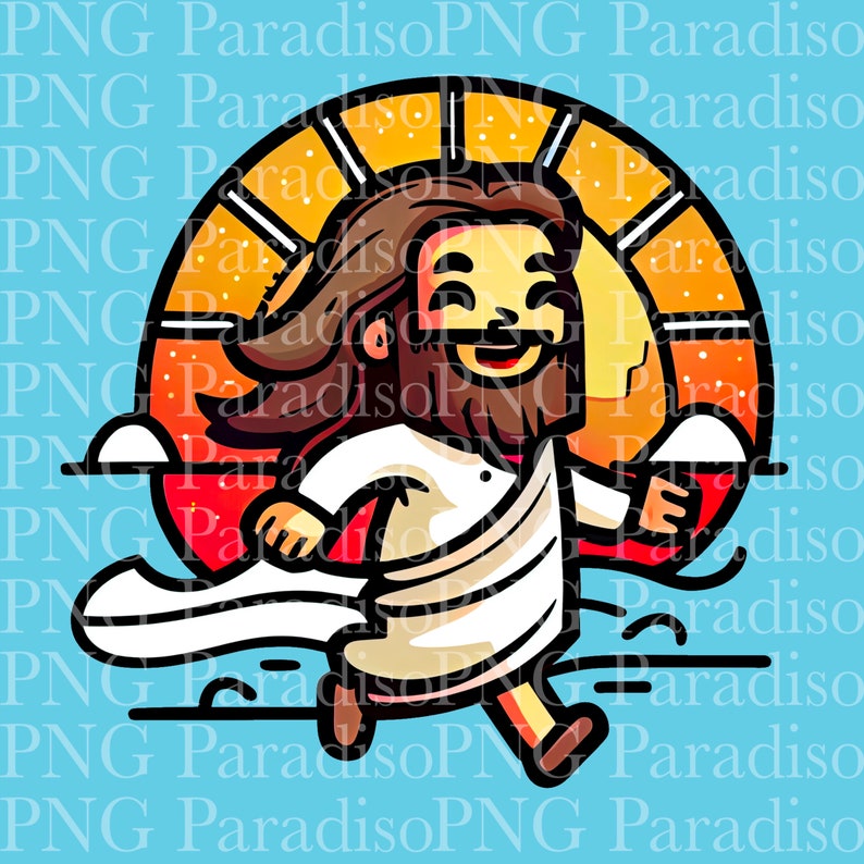 JESUS PNG Fun Jesus Png Tshirt Design Sticker Design - Etsy