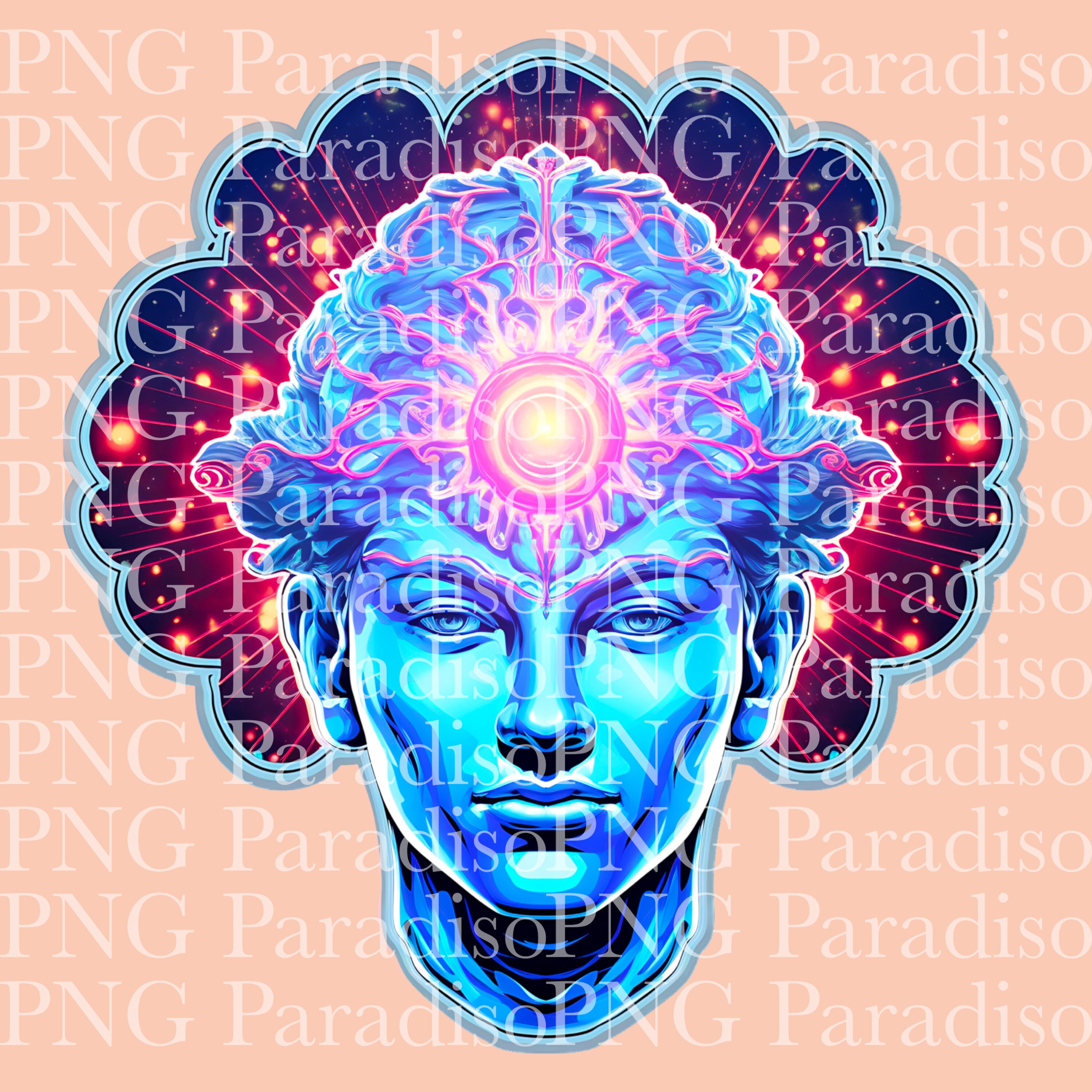PSYCHEDELIC BRAINS PNG Mind Png, Visionary Art Png, Brain Png, Digital ...