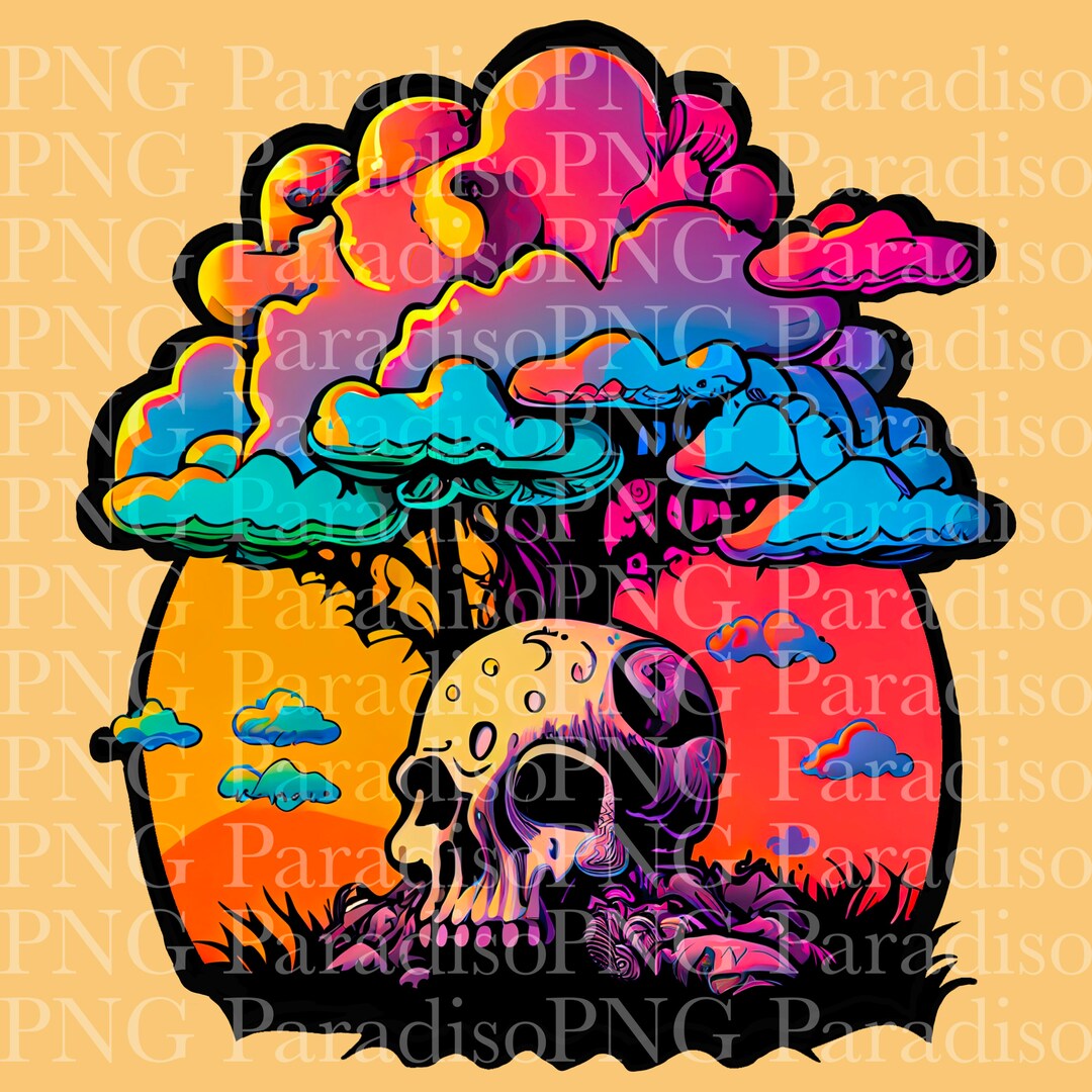 SKULL DESIGN PNG Psychedelic Skull Png, T-shirt Design, Dope Designs ...