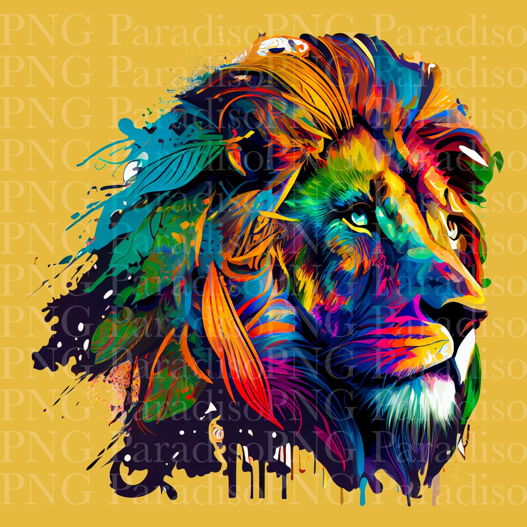 PSYCHEDELIC LION PNG Lion Png, Abstract Lion Png, Animal Png, Wild Life ...