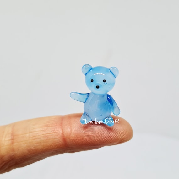 Glass Art Tiny Glass Teddy Bear Glass Sculptures & Figurines etna.com.pe