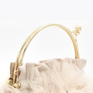 Champagne Color Evening Bag for Women,satin Handbag,gauze Banquet Bag ...