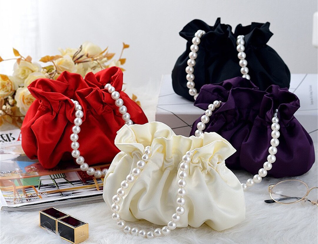 Mini Evening Bag for Women,satin Handbag,small Bucket Bag, Banquet Bag ...