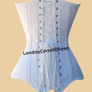 Heavy Duty Double Steel Boned Corset Women's Overbust Waist Trainer ...