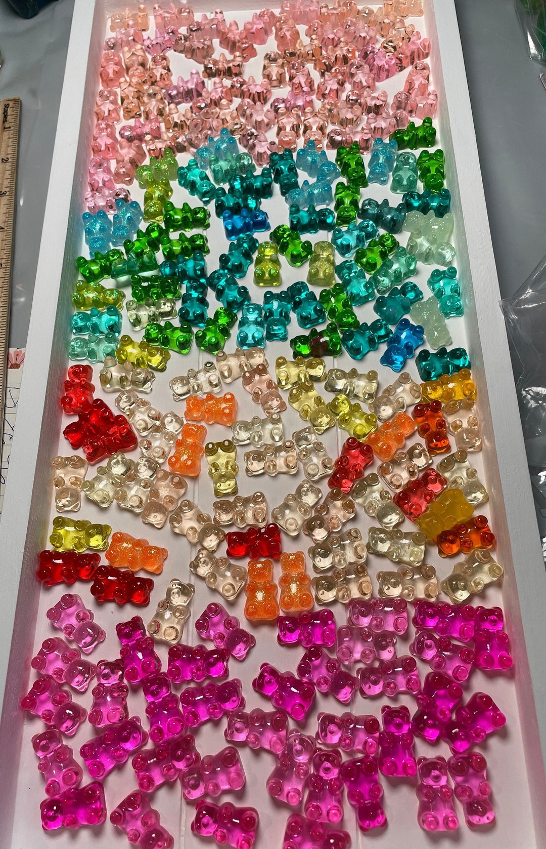 200 Piece Set. Resin Gummy Bears Gummy Bear Beads Resin - Etsy