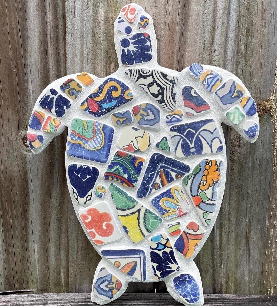 Mexican Tile Sea Turtle Mosaic: Handmade Talavera Wall Art - Etsy