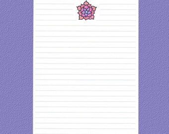 10 Sheets of Rainbow Border Writing Paper Designed by Imi Lily - Etsy