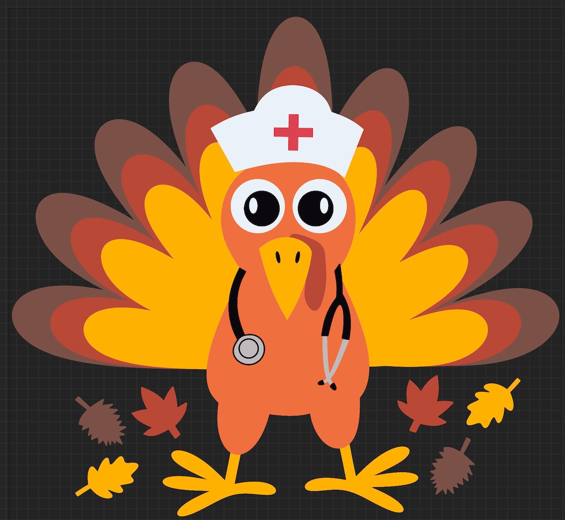 Turkey Digital Download, Nurse Png, Nurse PDF, Turkey Nurse Shirt ...
